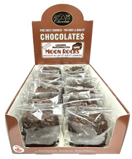 anDea Chocolate | Dark Chocolate Moon Rocks - 14ct display | H49250