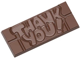anDea Chocolate | Milk Chocolate Thank You bar - 18ct | H00741