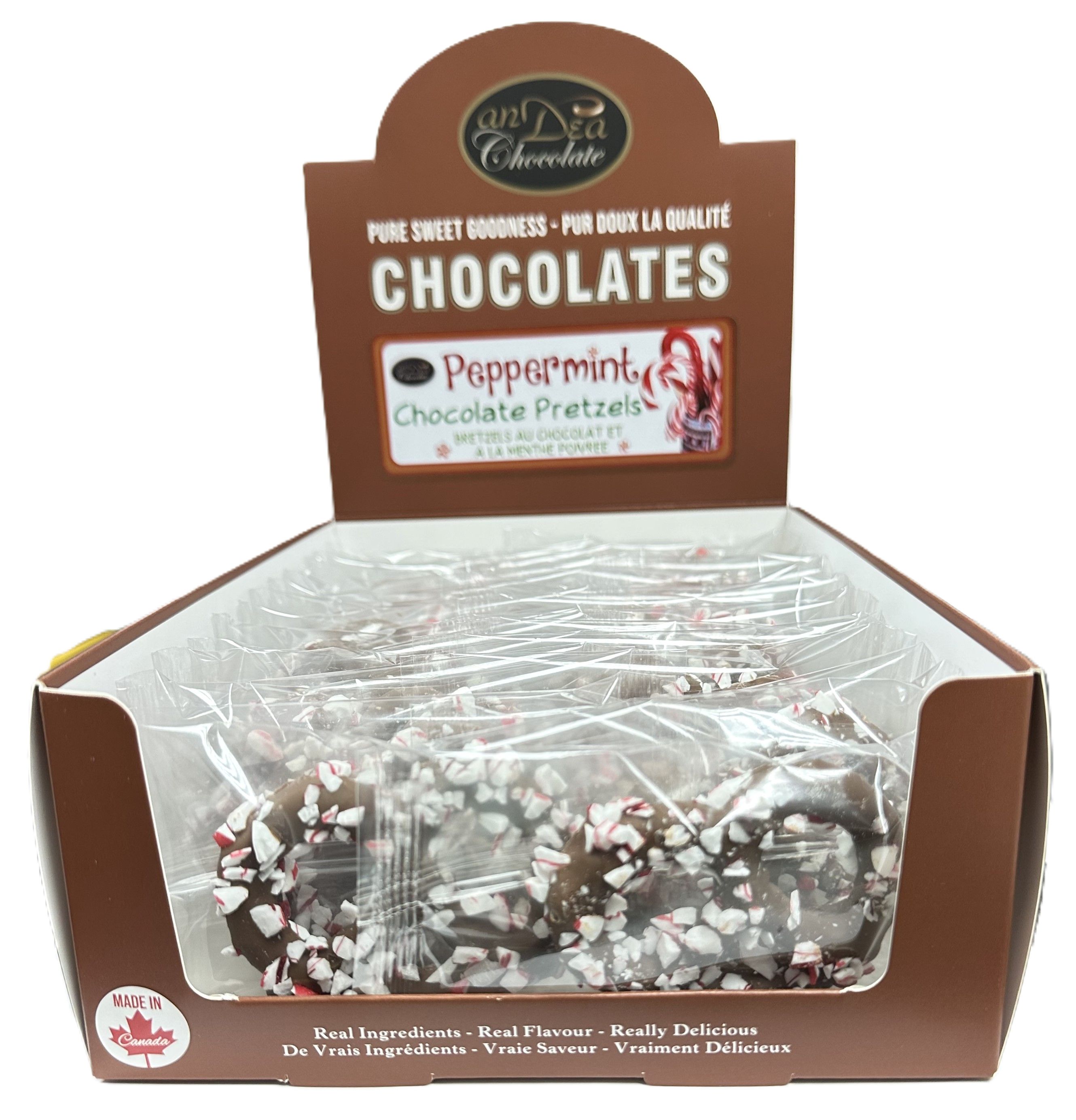 anDea Chocolate | Milk Chocolate 3 ring pretzels with Peppermint (2pc ...