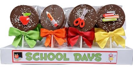 anDea Chocolate | School Time Pops - Milk Chocolate Suckers - 24 / Box ...