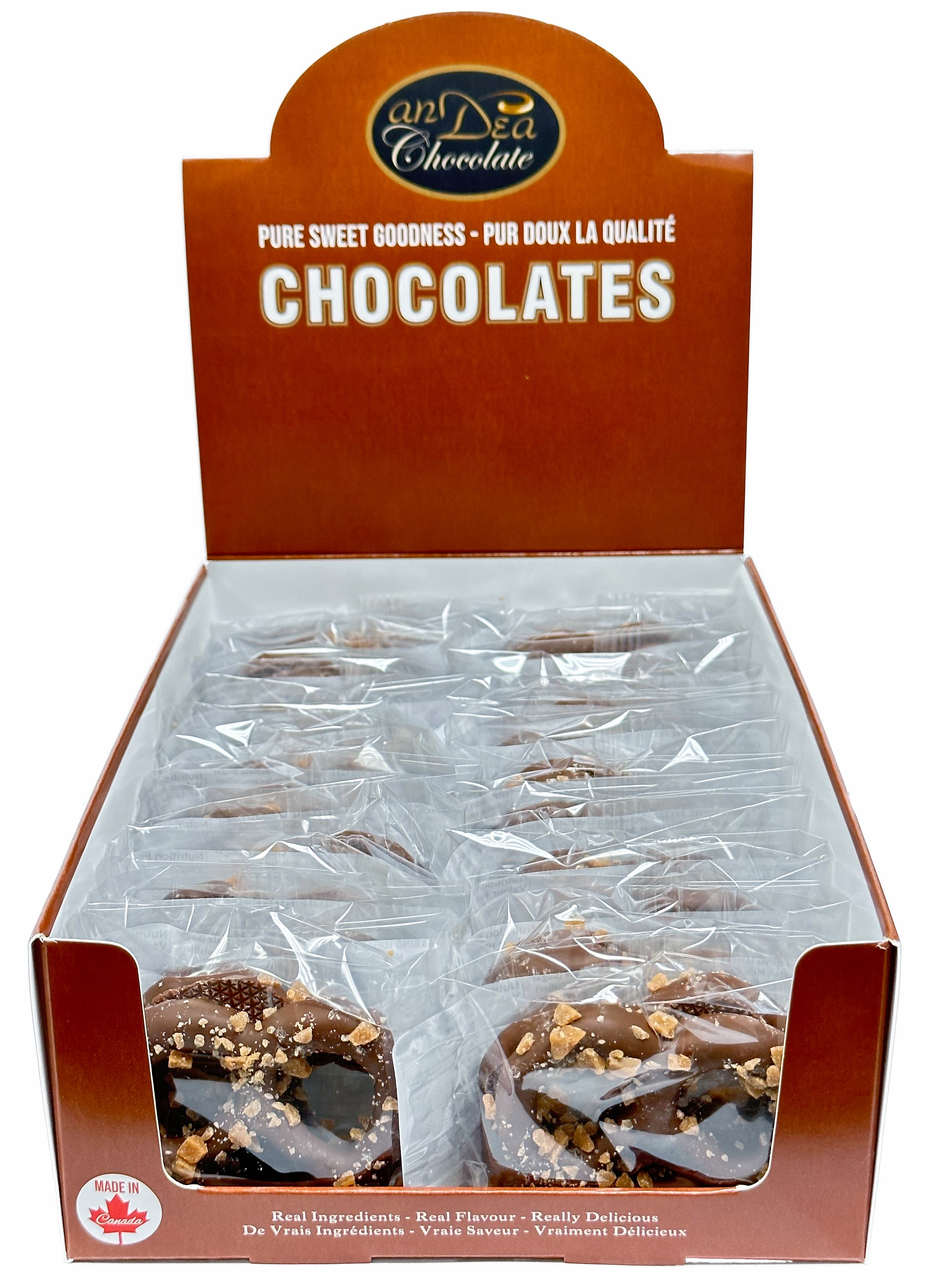 anDea Chocolate | Milk Chocolate Toffee Pretzels - (25 Tub) - anDea ...