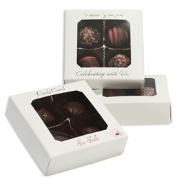anDea Chocolate | 3 oz Sq Cover 1 Layer - White w/ Window - anDea ...