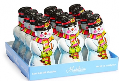 anDea Chocolate | Foiled Semi-Solid Milk Chocolate Snowmen: 12-ct ...